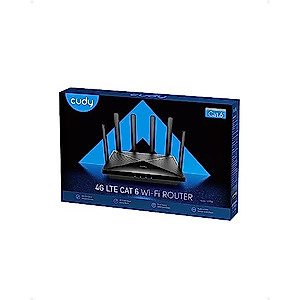 Cudy New 4G LTE Cat 6 WiFi Router, Qualcomm Chipset, LTE Modem Router, Dual SIM 4G Cellular Router, AC1200 Dual Band WiFi, 4 Gigabit Ports, OpenVPN, WireGuard, Band Lock, TTL, at Command