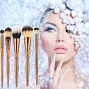 Eye Shadow Brushes Cotton Tip Makeup Brushes Set Pro Brush Eyeshadow Tool Foundation Powder Lip Eyeliner 5PCS Brush Charcoal Bar Soap for Makeup Brushes