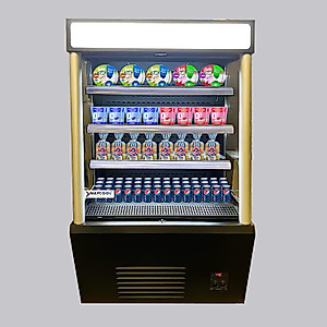 NAFCOOL Open Air Merchandiser Commercial Refrigerator, Grab and Go Showcase Merchandiser Display Cooler