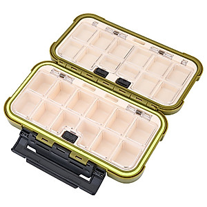 VGEBY Fishing Lure Box, Fishing Tackle Boxes Fishing Lure Case Storage Container Organizer (Army Green) Fishing Tackle Box Fishing Tackle Box