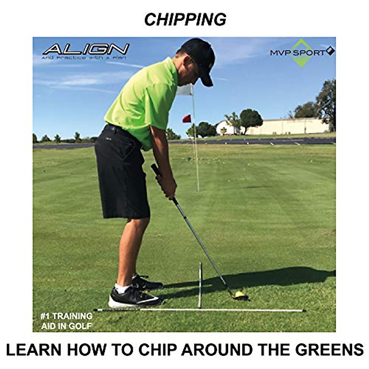 MVP Sport Golf Alignment Rods (MorodZ) Training Aid 2-Pack (Red)