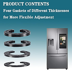 4PCS Upgraded DA99-04158A Hinge Shim Refrigerator Door Height Adjustment Kits,Replacement Parts for Samsung Refrigerator 3282540,DA60-00314C,PS6448337,AP5668209,4 Different Thickness (4)