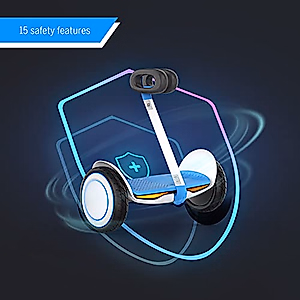 Segway Ninebot S Kids, Smart Self-Balancing Electric Scooter, 800 Watts Power, Max 8 Miles Range & 8.7MPH, Hoverboard with LED Light, Compatible with Mecha kit