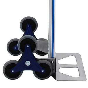 ZBPRESS Aluminum Stair Climber Hand Truck 550LBS Capacity Dolly Assisted Heavy Duty Utility Cart with Flat Free Wheels