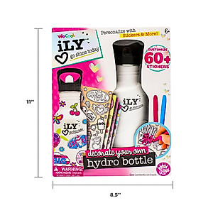 ACTIVITY KINGS iLY Insulated Hydro Water Bottle With Straw For Girls & Boys | Eco-Friendly, BPA Free | Dishwasher Safe | (2 Markers, 60 Stickers, Kids 6+)