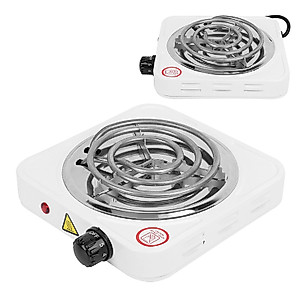 1000W Electric Burner, Electric Heater Stove, Stainless Steel Burner, Electric Stove, Portable for Home Dormitory Cooking Boiling Water