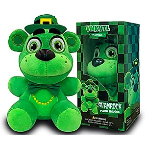 VNKVTL: Shamrock Freddy Plush - Freddys Plushies | Kids Toys Stuffed Animals - Toy Freddy Plush | Stuff Animals for Boys - Plush Birthday Gift for Kids | 7 Inches.