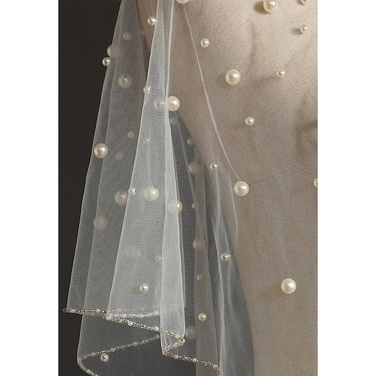 Mopmap Pearls Wedding Capes Shawl Wrap Shrug Bridal Evening Dress Jackets Flapper Bolero Cover Up for Party Formal (off white1)