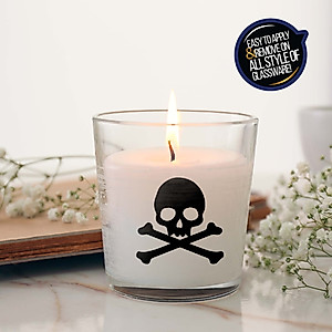 FashionTats Black Skull & Crossbones Temporary Tattoos (25-Pack) | Skin Safe | MADE IN THE USA | Removable