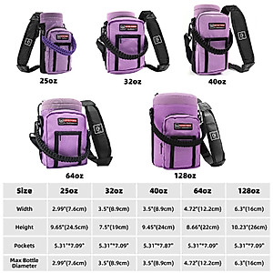 NATURE PIONEOR Water Bottle Holder with Strap 32 oz Insulated Water Bottle Carrier Sling Sleeve for Hiking,Outdoor Camping,Gym