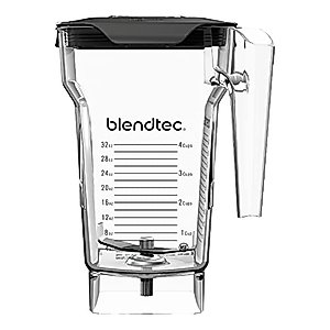Blendtec 75 oz FourSide Jar - Four-Sided Blender Jar Compatible with Most Blendtec Blenders - 32 oz Blending Capacity - Clear
