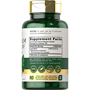 Carlyle Melissa Lemon Balm | 200 Capsules | Non-GMO and Gluten Free Formula | Melissa Leaf Traditional Herbal Supplement | Super Concentrated Extract