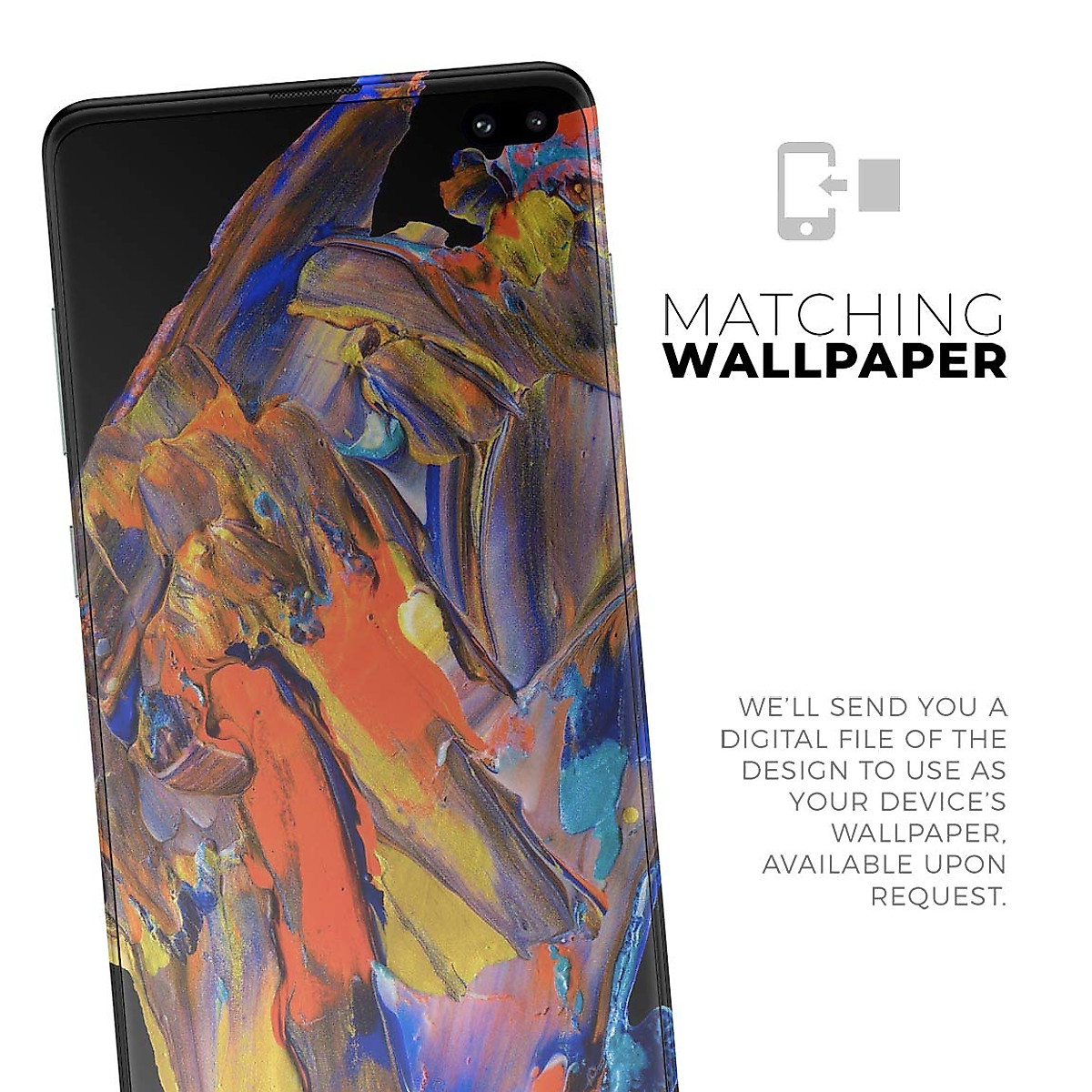 DesignSkinz Liquid Abstract Paint V63 Protective Vinyl Decal Wrap Skin Cover Compatible with The Samsung Galaxy S20 (Screen Trim & Back Glass Skin)