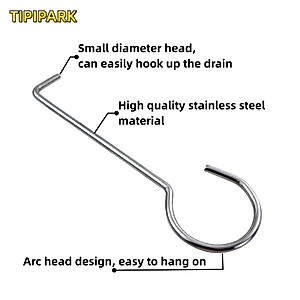 4 PCS Drain Key Lifting Hook for Drain Grate with 4 PCS Adhesive Hooks Drain Removal Tool Linear Shower Drain Grate Removal