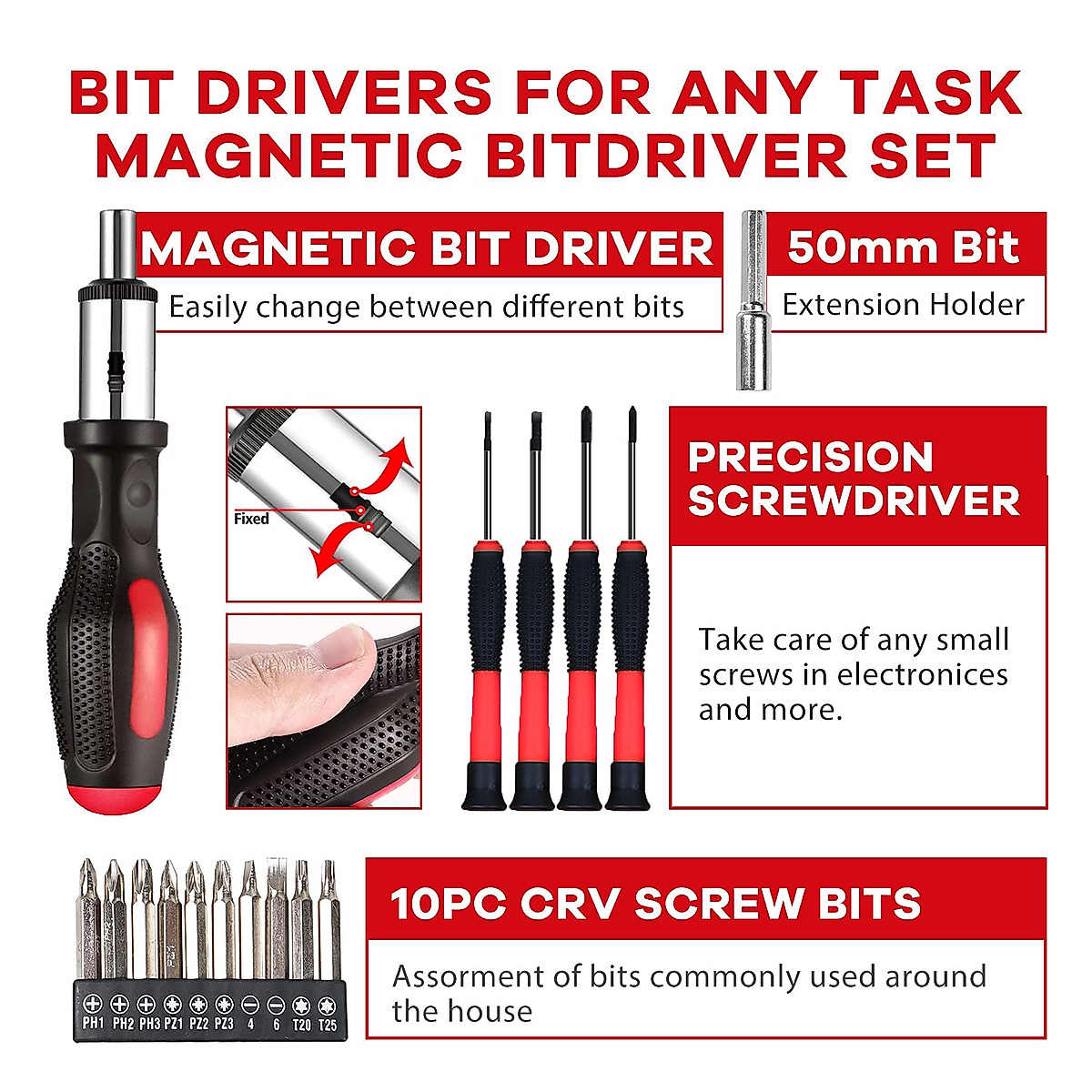 jar-owl Powerful Brushless Motor 21V Cordless Drill Set, 319 in-lb Torque, 0-1350RMP Variable Speed, 10MM 3/8'' Keyless Chuck, 25+1 Clutch, 1.5Ah Li-Ion Battery & Charger for Home Tool Kit