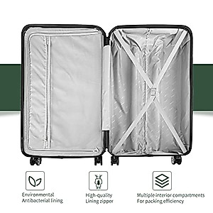 Fochier 3 Piece Expandable Luggage Set with TSA Lock, Hard Shell Rolling Suitcase Set with 4 Spinner Wheels for Women Man, 20 24 28 Inch