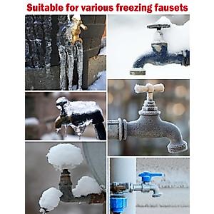 Outdoor Faucet Covers for Winter, Pro 10" H x 7" W Outside Faucet Cover Freeze Protection, Upgraded Reusable Waterproof Insulated Spigot Cover, Thickened Water Spigot Cover for Winter, 4 Pack, Black