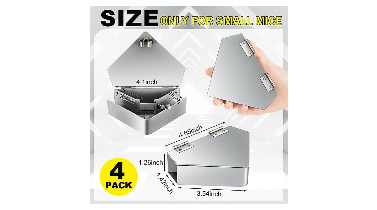 Qualirey 4 Pcs Mice Bait Station - Safe & Waterproof