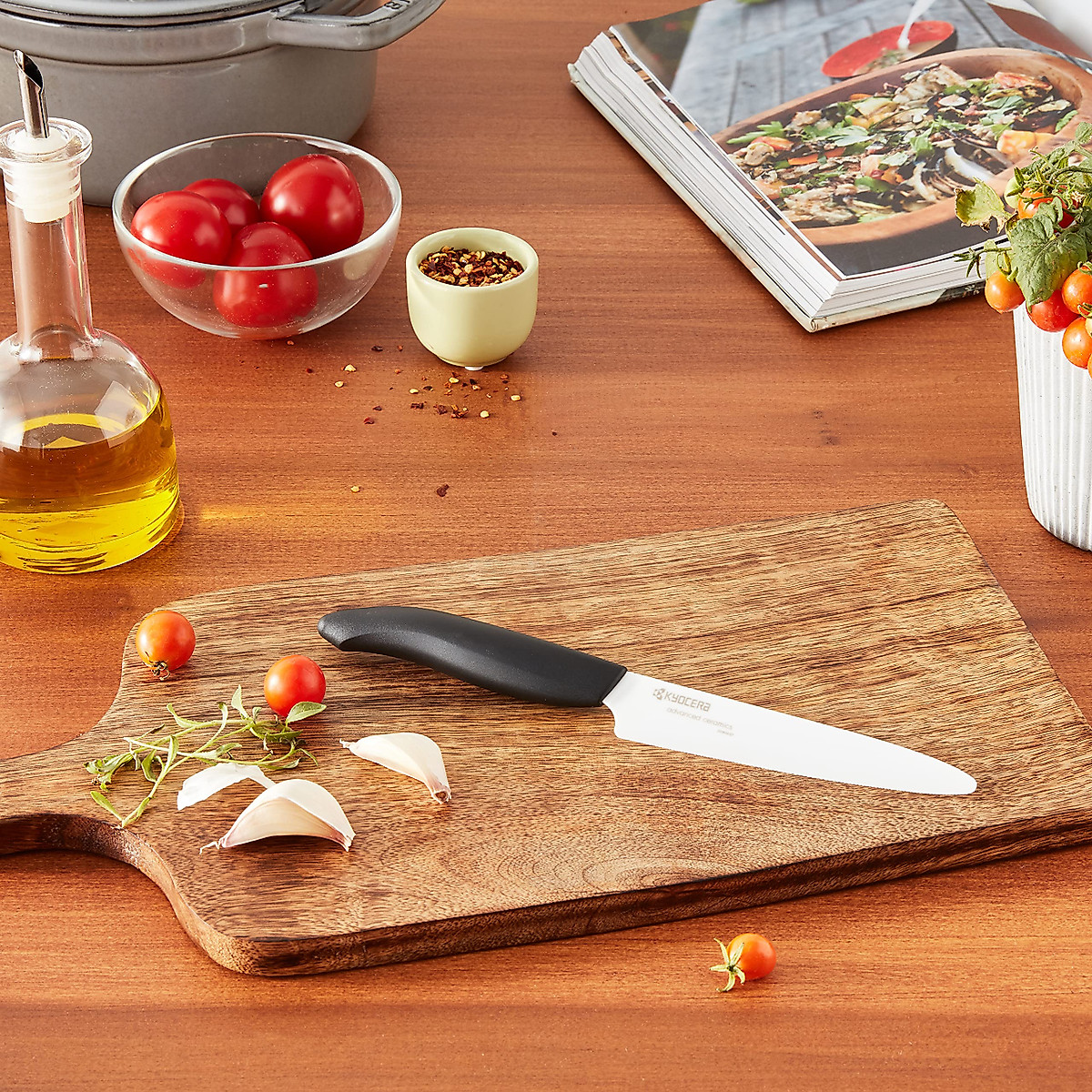 Kyocera Revolution Ceramic Kitchen Knife, 5-inch, White