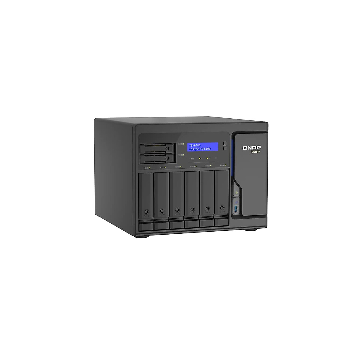 QNAP TS-h886 8 Bay Enterprise NAS with Intel® Xeon® D-1622 CPU and Four 2.5GbE Ports