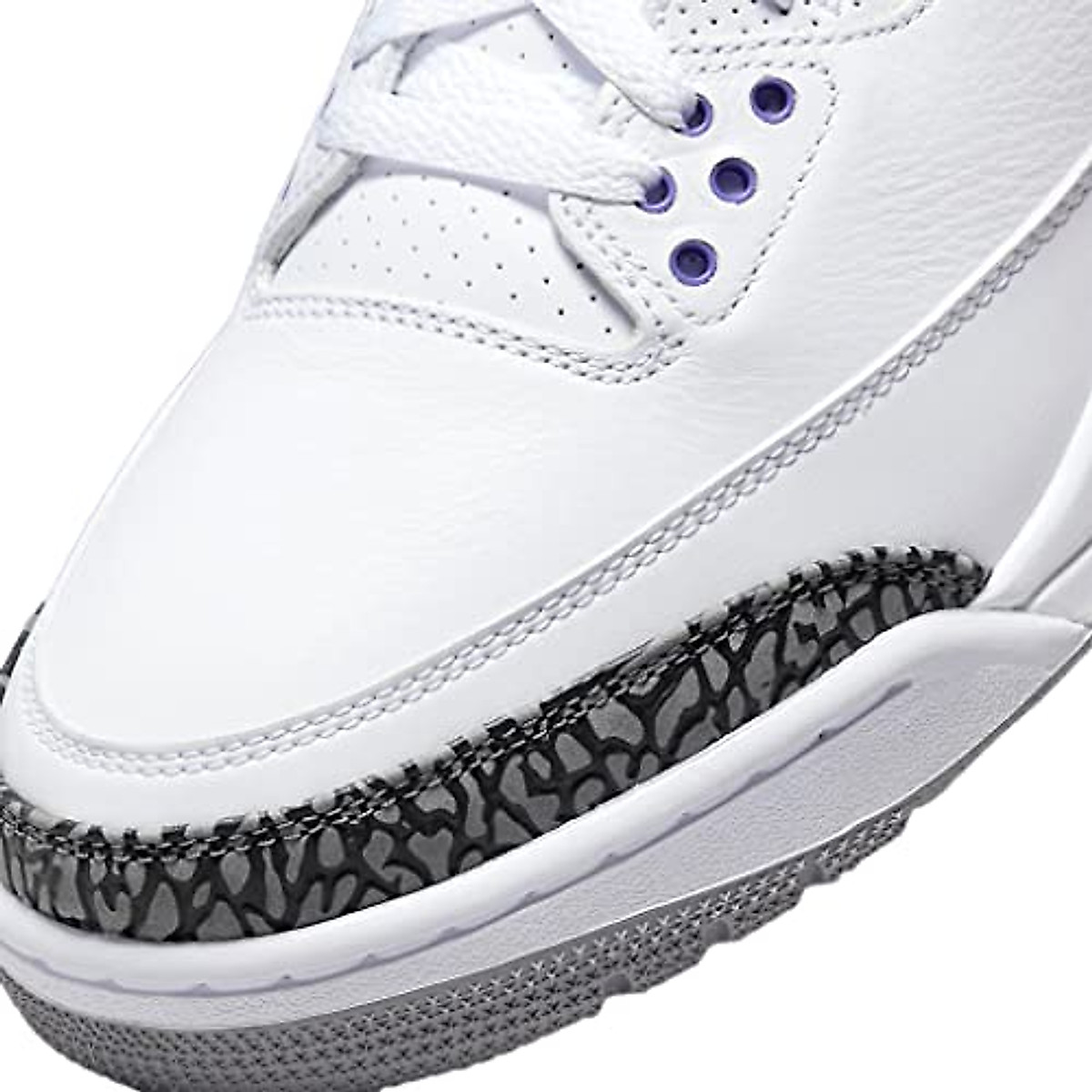 Nike Men's Air Jordan 3 Basketball Shoes, White/Black-dark Iris-cement G, 11