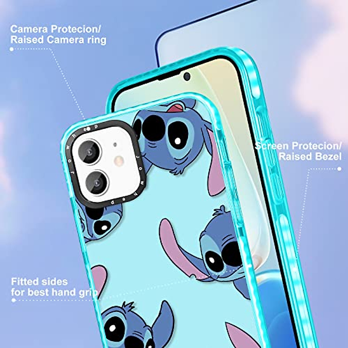 Jowhep Stitc for iPhone 11 6.1”Case Cute Cartoon Character Girly for Girls Kids Teens Phone Cases Cover Fun Unique Kawaii Cool Shockproof Soft TPU Bumper Protective Case for iPhone 11 6.1 Inches