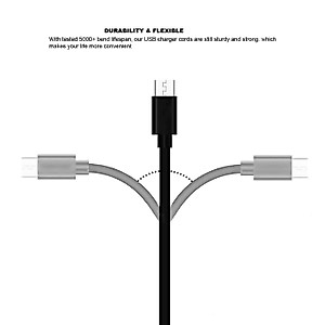 2Pack Micro USB Cable High Speed USB 2.0 A Male to Micro B,Android Charging Cable,6.6feet Charger Sync Wire, iBarbe Compatible with PS4 Xbox One Controller Galaxy S7 Edge/S7/S6/S5, G4,Moto G5(Black)