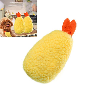 HUONIU Interactive Plush Dog Toy with Sound - Shrimp Shaped, Tough Chew Toy for Small to Medium Dogs, Ideal for Play and Dental Health