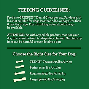 Greenies Aging Care Regular Natural Dental CareDog Treats, 27 oz. Pack (27 Treats)