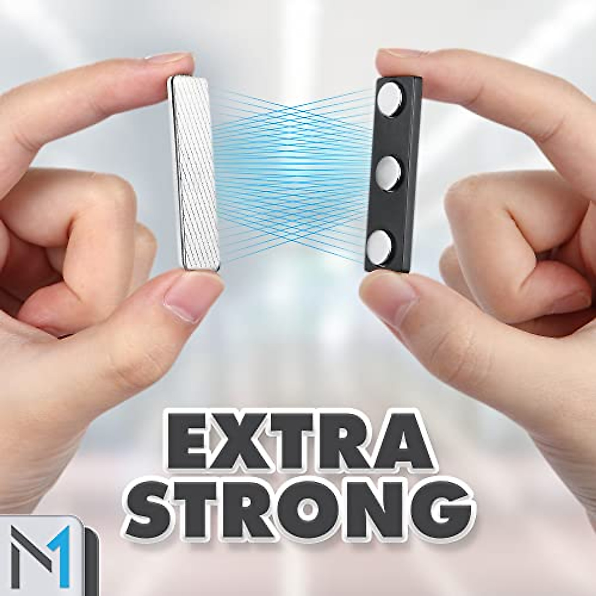 Mata1-USA Name Tag Magnets (3 Badge Holder Magnets, 1.75 x 0.5 inches), Name Tag Magnet Backs w/ 3 Extra-Strong Neodymium Magnets for ID Badge Holders