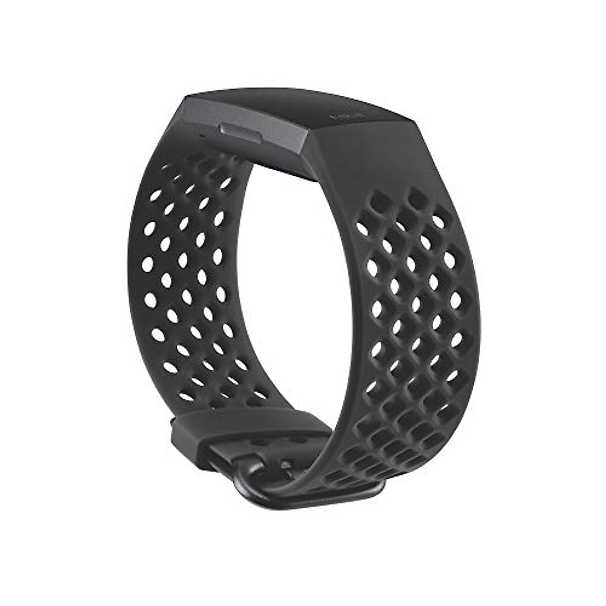 Fitbit Charge 3 Accessory Band, Official Fitbit Product, Sport, Black, Small