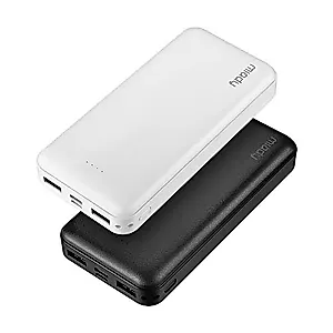 Miady 2-Pack 20000mAh Portable Charger Power Bank, Dual USB Output and USB-C Input, Fast Charging Battery Pack Charger for iPhone X, Galaxy S9, Pixel 3 and etc