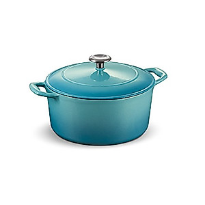 Tramontina Enameled Cast Iron Covered Dutch Oven 5.5-Quart Medium Blue, 80131/036DS