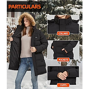 Heated Jackets for Women,Heated Jacket 8 Heating Zones,Long Winter Coats for Women (L)