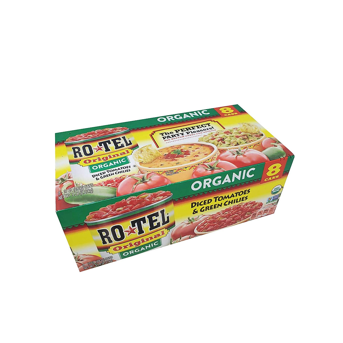 Rotel Original Organic Diced Tomatoes & Green Chilies, 10 Ounce Can (Pack of 8)