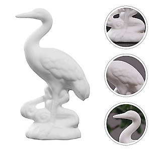 BESPORTBLE Ceramic Crane Figurine Chinese Animal Statue Figurine Home Decor Japanese Zen Garden Housewarming