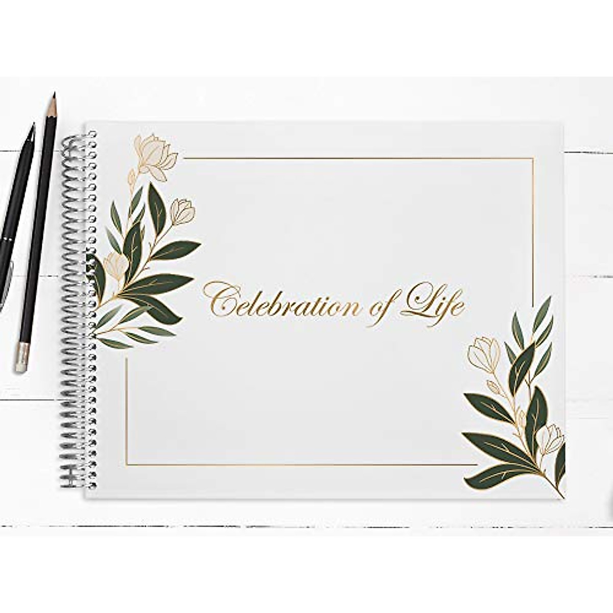 PurpleTrail Funeral Guest Book, Remembrance Book, Keepsake (Celebration of Life)