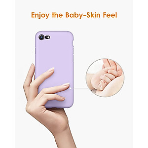 DTTO for iPhone SE Case 2020/2022, iPhone 7 8 Silicone Phone Case, [Romance Series] Shockproof Phone Case with Honeycomb Grid Cushion for Apple iPhone 7/8/SE 2020/2022, 4.7 inch, Lavender