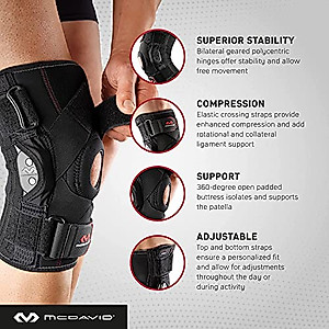 McDavid Maximum Support Knee Brace with Hinges (429X). Compression and Stability Straps for ACL, LCL, Arthritis, Tendonitis, MCL, Patella. Left and Right. Men and Women.