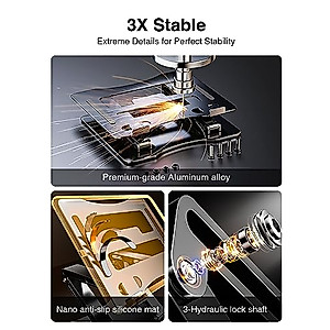 ATKTTOP Laptop Stand for Desk Adjustable Height, 22" [Anti-Wobble] [Fit All Laptop] Foldable DJ Standing Laptop Riser for 6.1-18.4" Tablets, Portable Monitor Stand for MacBook Air, Dell, HP, Lenovo