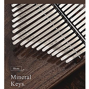 Hluru Kalimba 21 Key | Quality America Dark Walnut Wood Keyboard Thumb Piano | Calimba Musical Instruments | Professional Music Birthday Gifts