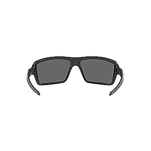 Oakley Men's OO9129 Cables Rectangular Sunglasses, Steel/Prizm Black, 63 mm