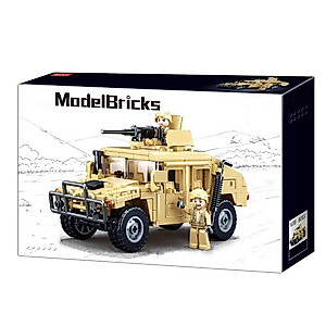Octopbrik Military Vehicle Building Toy for Age 6 7 8 9 10 11 12+, Battle Brick, Compatible with Major Brand, Army Series Building Block with 2 Soldiers Figures (265 Pieces)