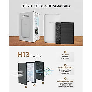Airversa HomeKit Air Purifier with Thread, 𝗥𝗲𝗾𝘂𝗶𝗿𝗲𝘀 𝗧𝗛𝗥𝗘𝗔𝗗 𝗘𝗻𝗮𝗯𝗹𝗲𝗱 𝗔𝗽𝗽𝗹𝗲 𝗛𝗼𝗺𝗲 𝗛𝘂𝗯 3-Stage H13 True HEPA Filter Smart Air Cleaner 1000 sq.ft Purelle AP2