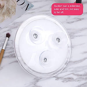 FRCOLOR 10X Magnifying Mirror with 3 Suction Cups, Cosmetic Make Up Mirror Pocket Mirror Travel Makeup Mirror 5.9 Inch, Used for Precise Makeup - Eyebrows/Tweezing (White)