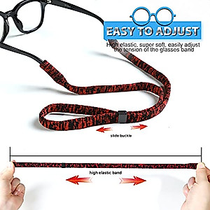 YGDZ Glasses Strap, 8pcs Sunglass Strap Eye Glasses String Strap Adjustable Sports Eyeglasses Lanyard Neck Holders Eyewear Retainer for Men Women