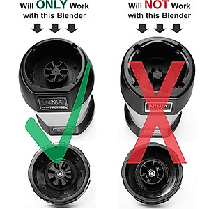 NLSD Ninja Blender Replacement Parts Ninja Bottom Blade 7 Fins for Nutri Ninja Auto iQ BL482 BL642 NN102 BL682 BL2013 Nutri Ninja Blender Auto iQ Blade (7 fins)