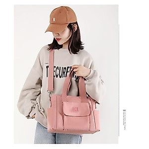 Women's Canvas Tote Bag Crossbody Satchel Bag Nylon Purse Shoulder Bag Hobo Bag Cute Large Size Casual Clutch