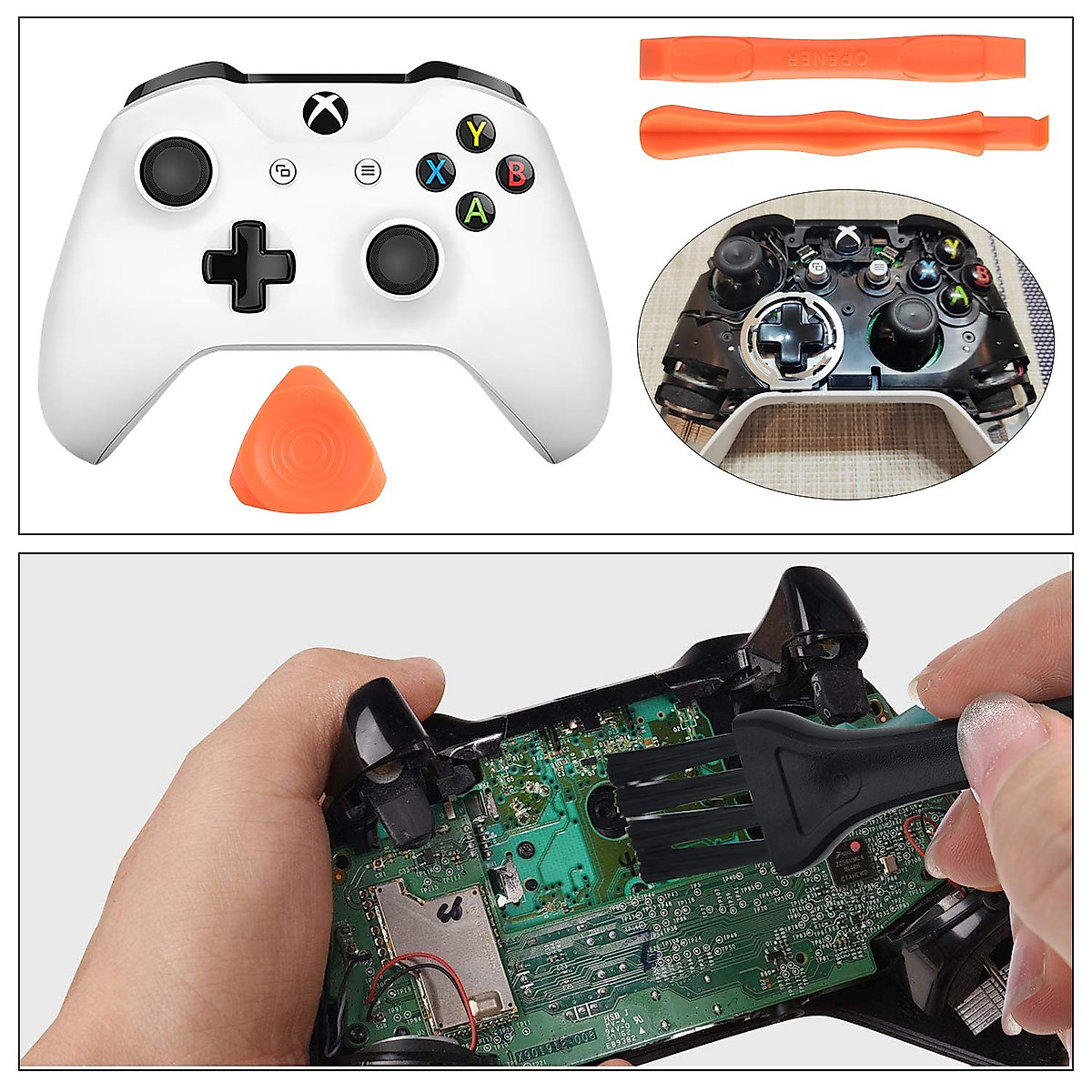 Sainwora 10 Pcs Thumbstick Replacement Kit for XBOX ONE/Xbox ONE S /PS4 Controllers Includes 4 Pack Black Analog Grip,T8/Phillips Screwdriver