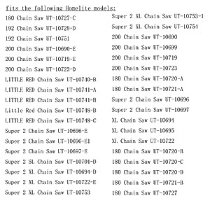 WFCYQ 02500 Air Filter For Homelite XL, Super 2, 180, 192, 200 D-02500 Fits models after serial number HM2350001 (10-Pack)